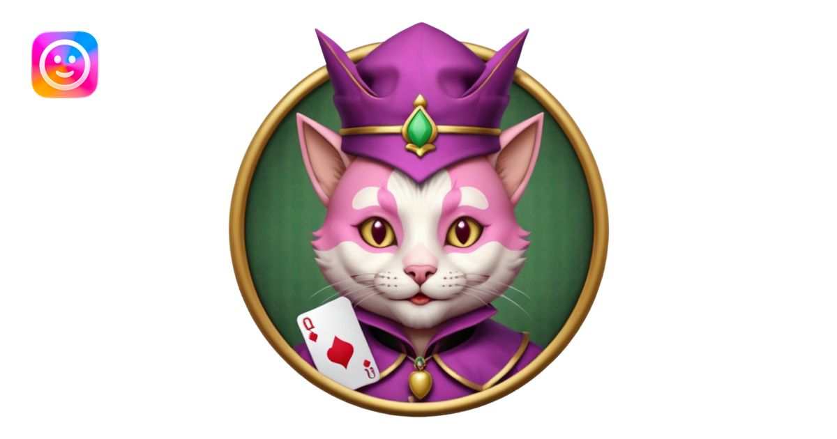 court jester cat medieval, single poker card joker clearly visible ...