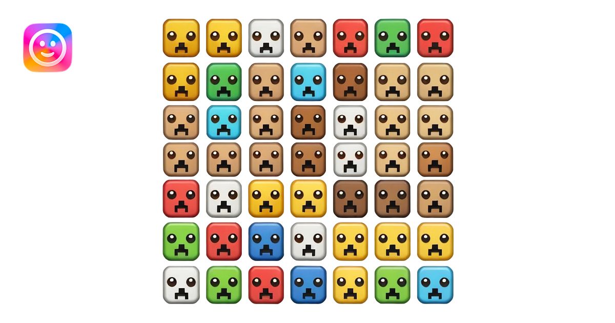 Can you make me a emoji with all the buttons of Minecraft android emoji ...