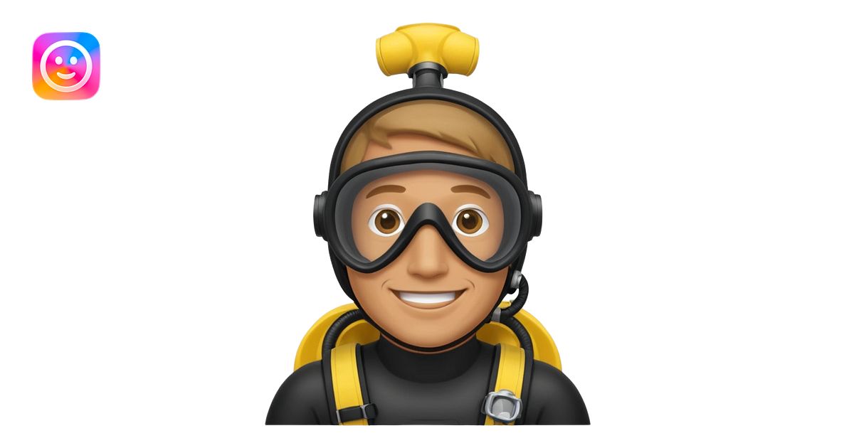 man with scuba mask emoji | AI Emoji Generator