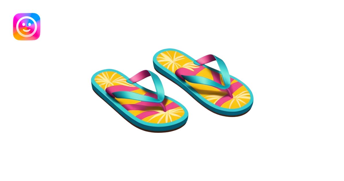 Hawaiian beach slippers emoji | AI Emoji Generator