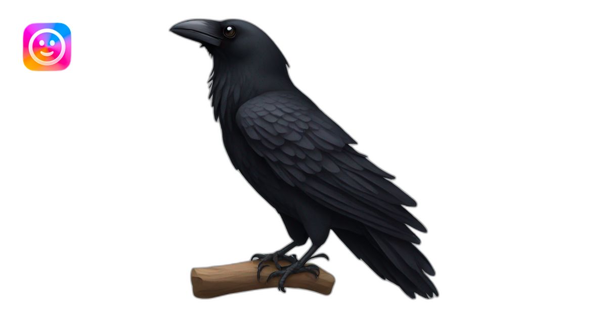 Black Raven emoji | AI Emoji Generator