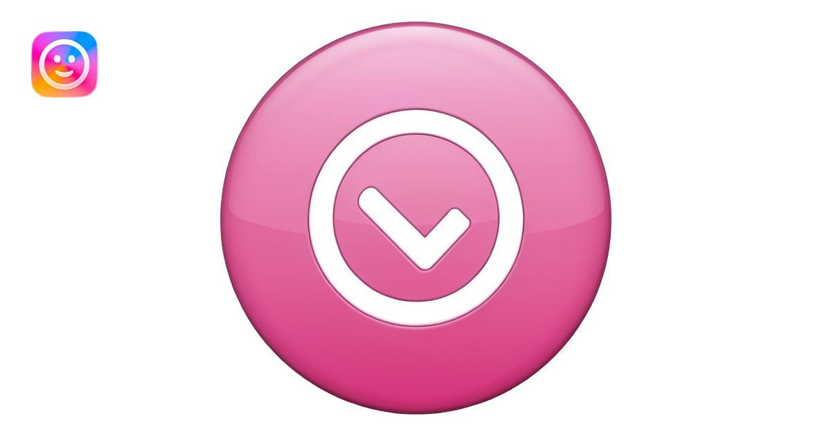 checkmark symbol in a circle in pink color that would reflect that a ...