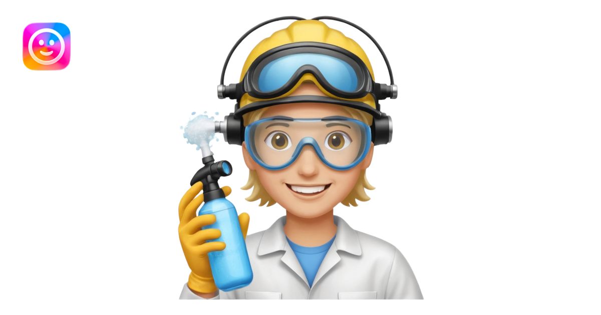 Spray foamer - smiley emoji | AI Emoji Generator