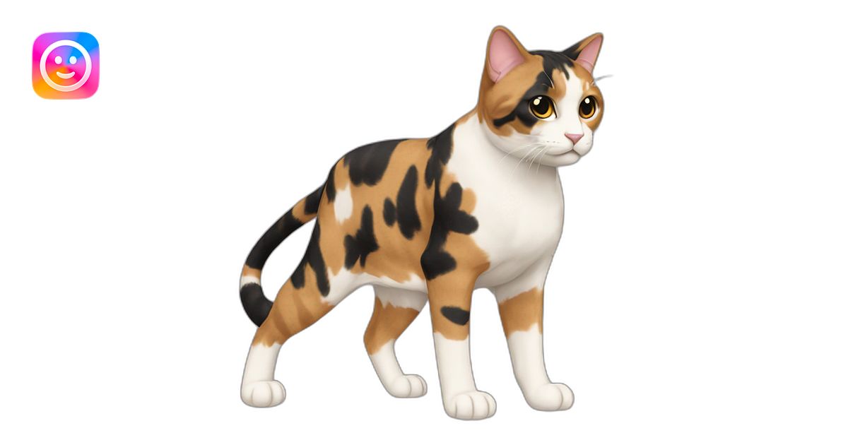 buff calico cat he has a mullet, a floral designed t shirt that is ...