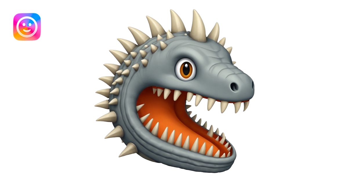 Sand worm from dune make the mouth a hole with long spiky teeth emoji ...