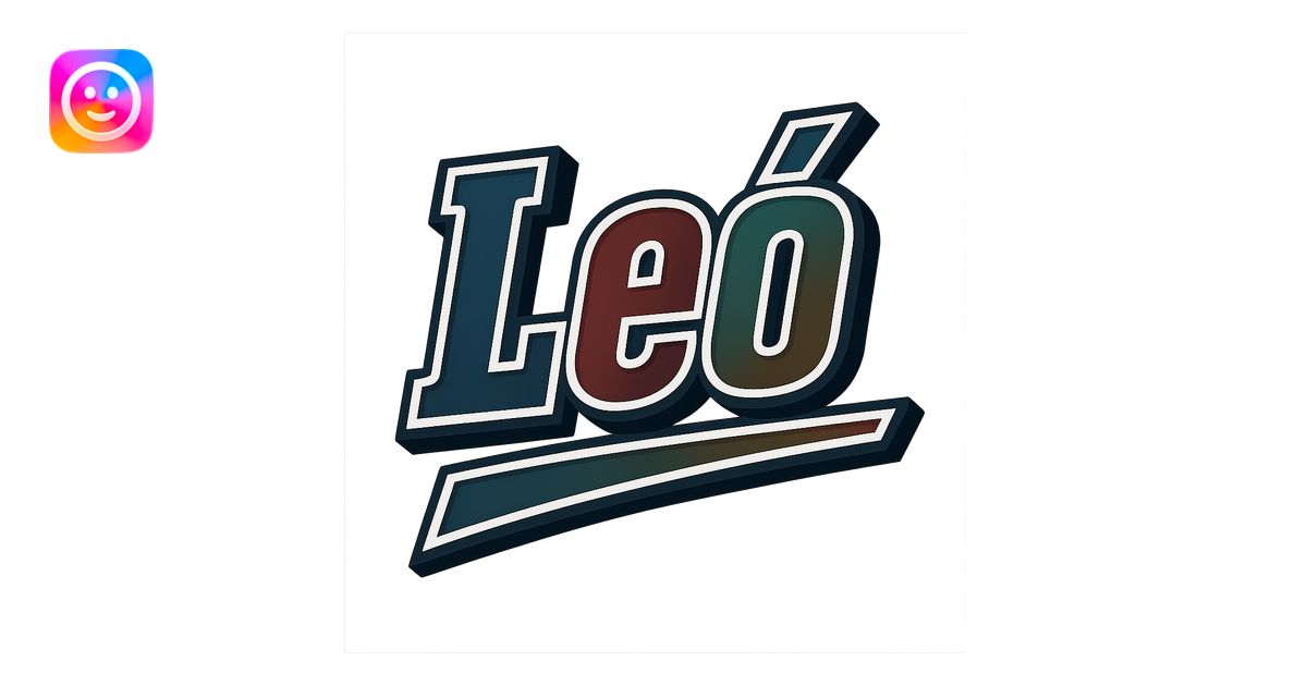 Leó name in masculine, modern, gradient font with precise Hungarian ...
