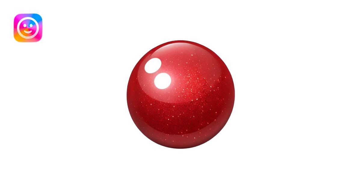 glitter bolinha vermelha pequena emoji | AI Emoji Generator