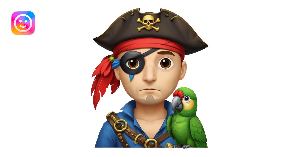 pirate and parrot emoji | AI Emoji Generator
