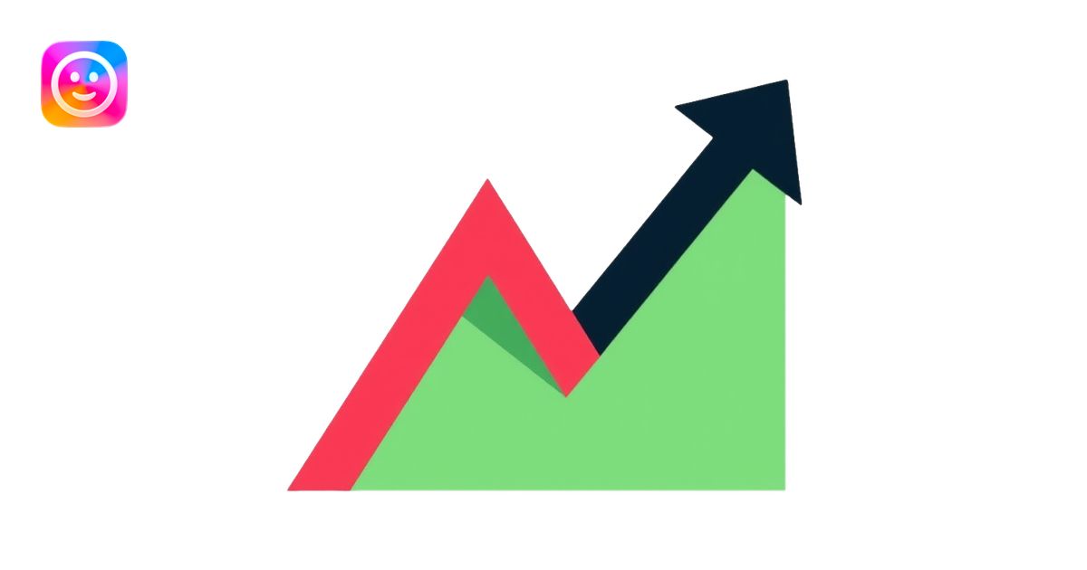 A diamond shape (rhombus) divided by an ascending graph line, with the ...