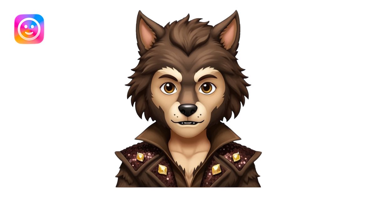 Werewolf from Van Helsing with brown fur, dark brown sequin outfit ...