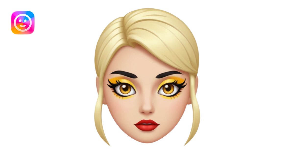 slay emoji with sharp eyeliner, bold expression, diva energy, aesthetic ...