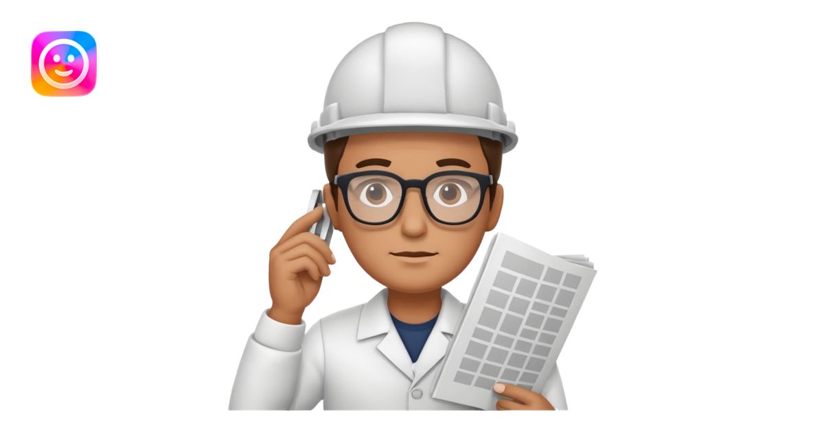 thinking architect that holds architecture plan emoji | AI Emoji Generator