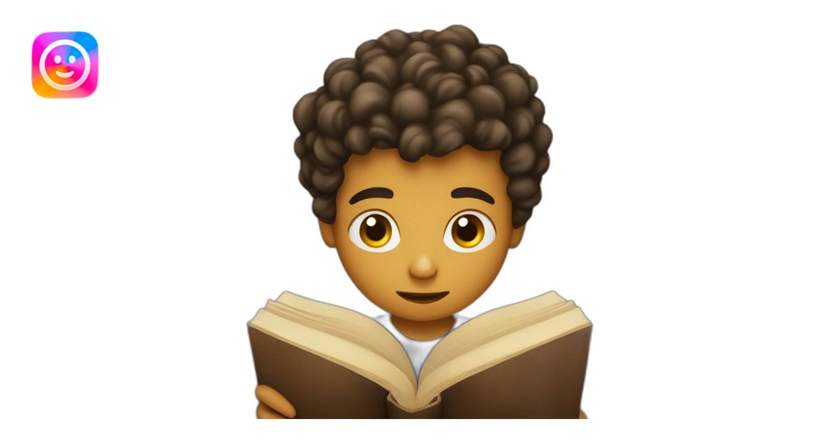 Boy read old book emoji | AI Emoji Generator