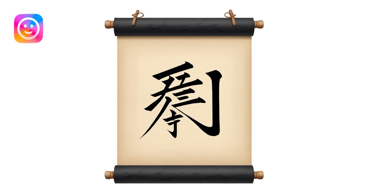 Japanese calligraphy scroll emoji | AI Emoji Generator