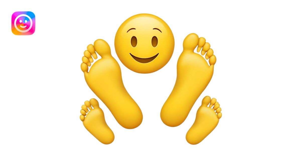 Smiley emoji with feet behind it emoji | AI Emoji Generator