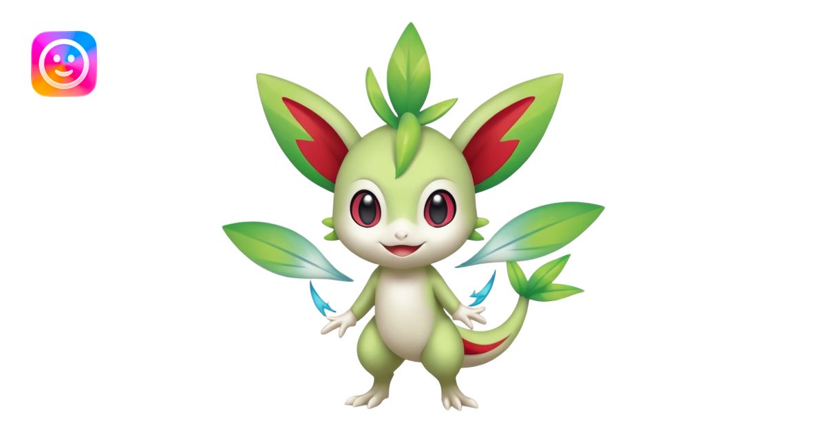 Fey Toony Axew-Celebi-Amaura--Shaymin-fusion-hybrid emoji | AI Emoji ...