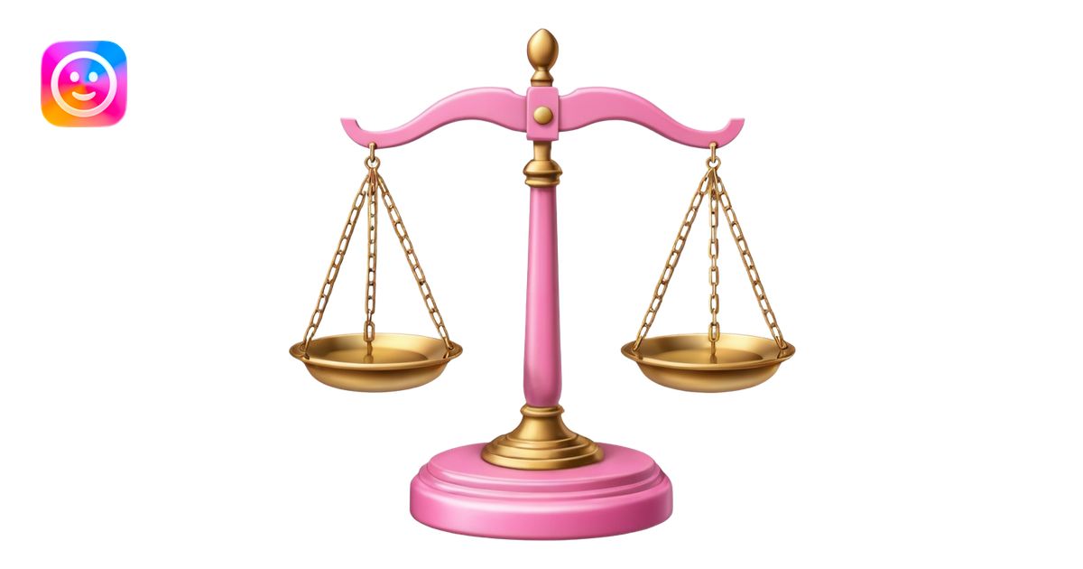 pink law scales emoji | AI Emoji Generator