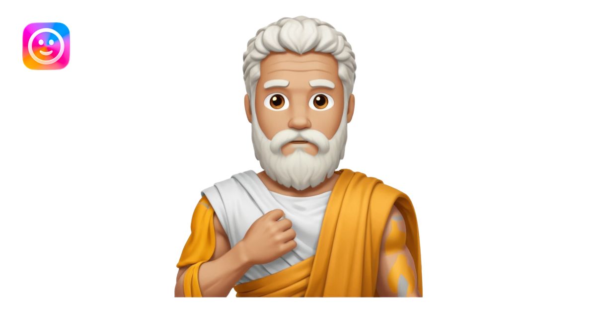 An emoji of the Greek god Zeus emoji | AI Emoji Generator