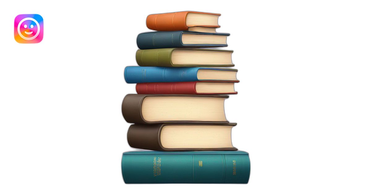 a stack of books emoji | AI Emoji Generator