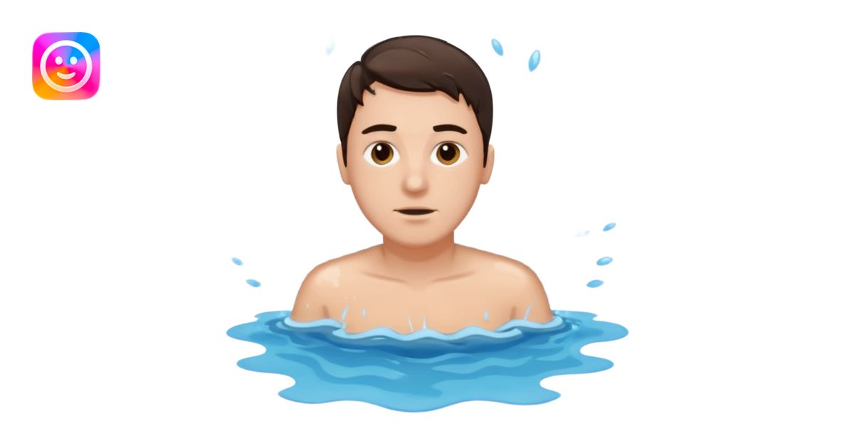 clothed brunette Man drowning in large pool of water with splashes ...