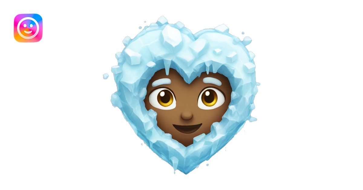 icy heart emoji | AI Emoji Generator