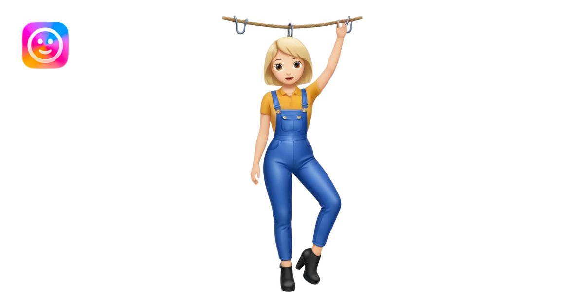 Hanging Wedgie on Tree in Highwaisted Latex Overalls stuck, tight emoji ...