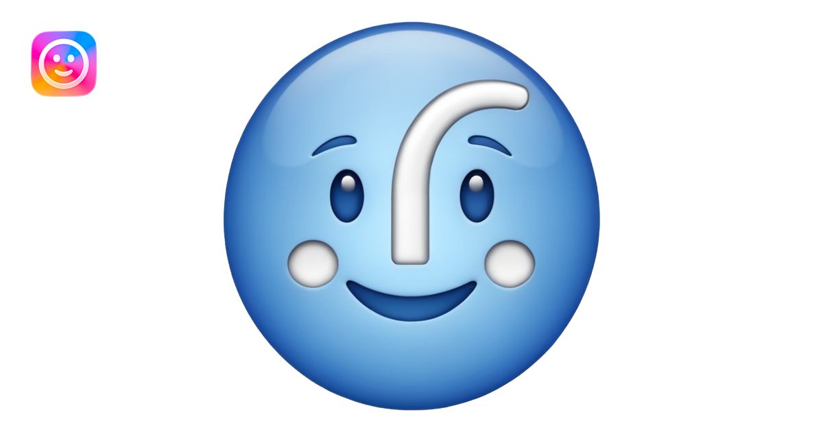 exactly similar to given image give me emoji,blue and white tick inside ...