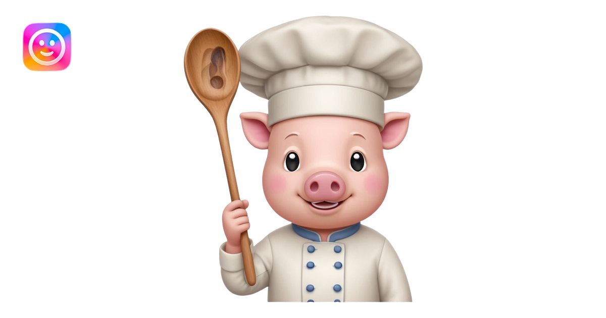 pink chef animal emoji | AI Emoji Generator