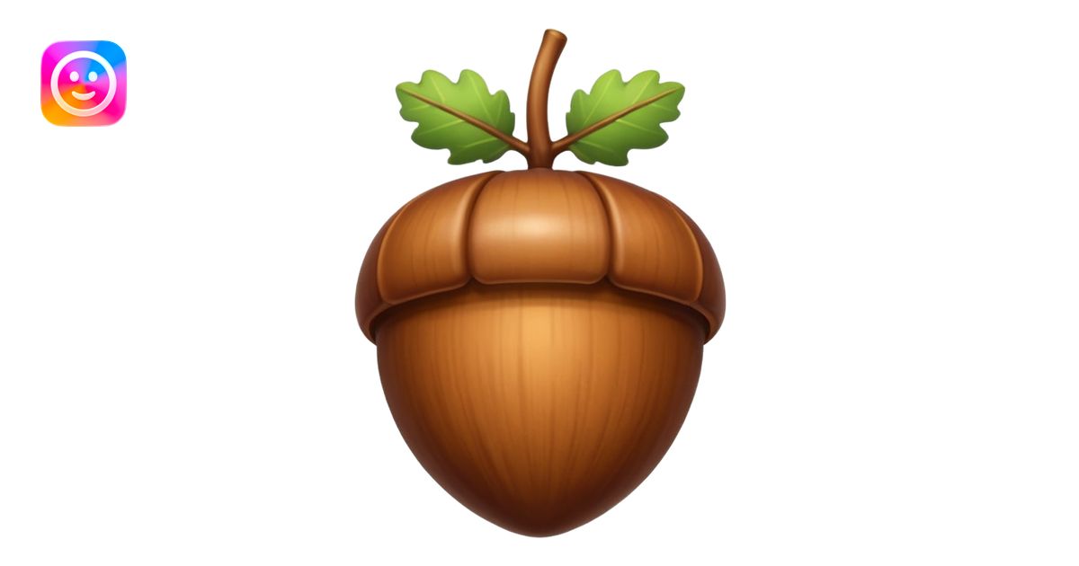 acorn emoji without human face emoji | AI Emoji Generator