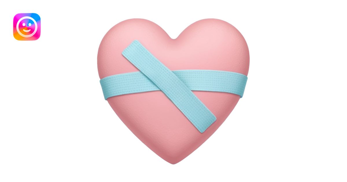A minimalist pastel illustration of a heart with a bandage, inspired by ...