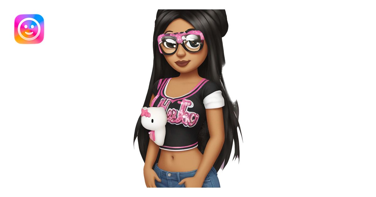 Jersey shore Snooki hello kitty emoji | AI Emoji Generator