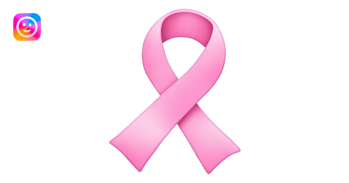 Breast cancer ribbon emoji | AI Emoji Generator
