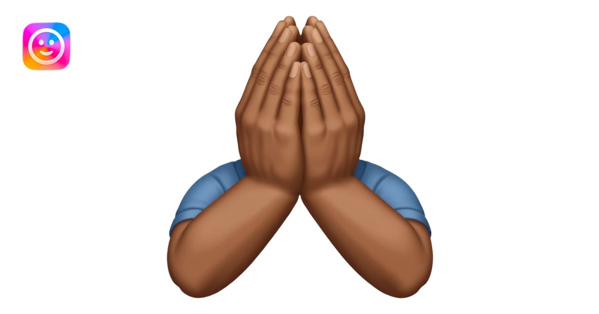 Brown praying hands emoji hands only emoji | AI Emoji Generator