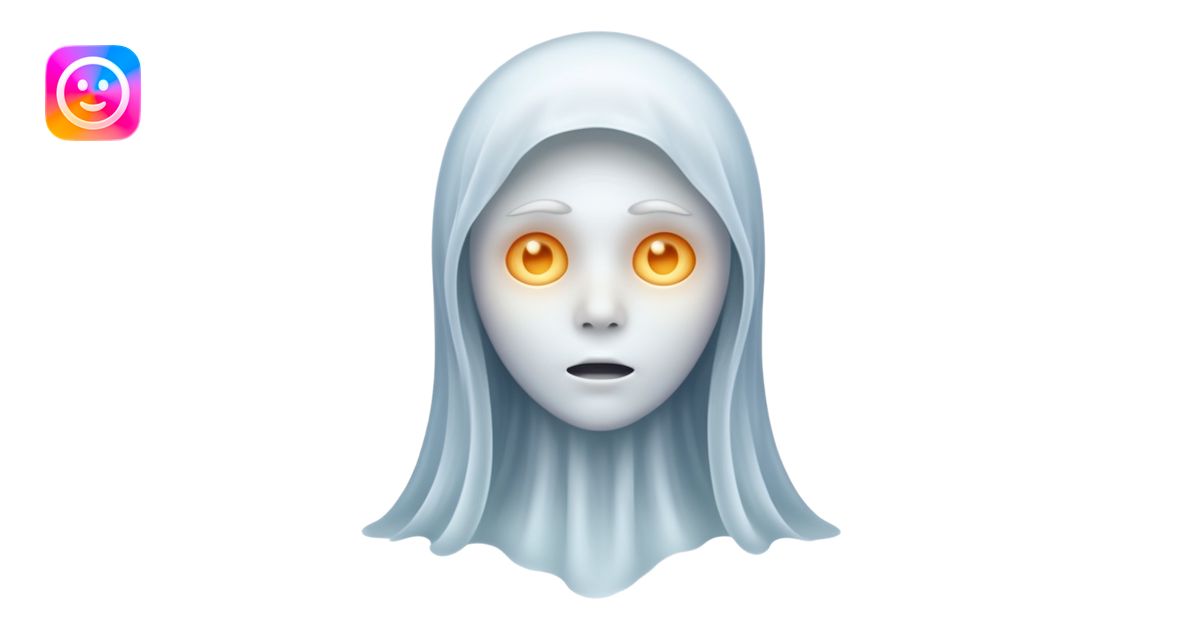 realistic ghost without a face emoji | AI Emoji Generator