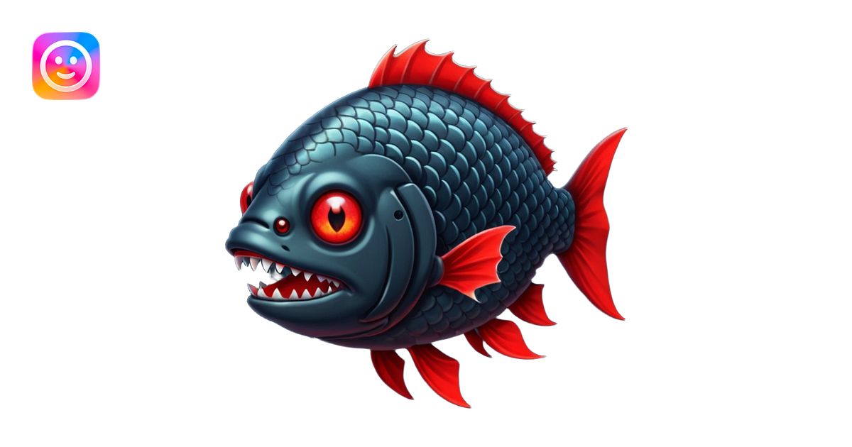 Hero Black Cursed Fish emoji | AI Emoji Generator