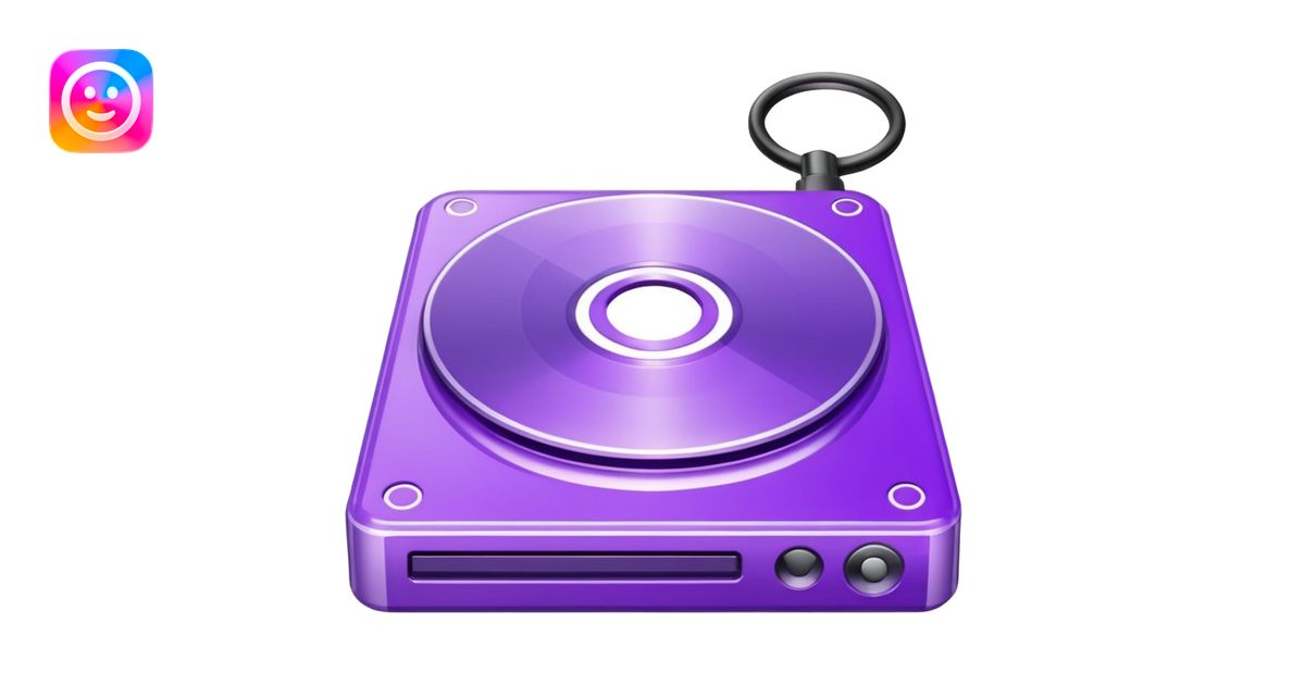 purple dvd drive emoji | AI Emoji Generator