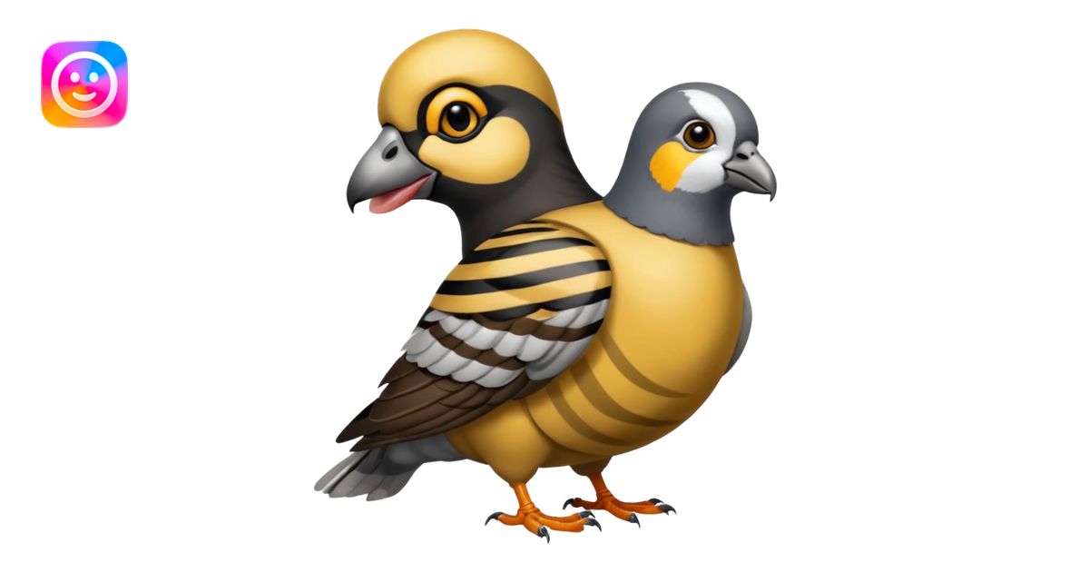 yellowjackets holding a pigeon emoji | AI Emoji Generator