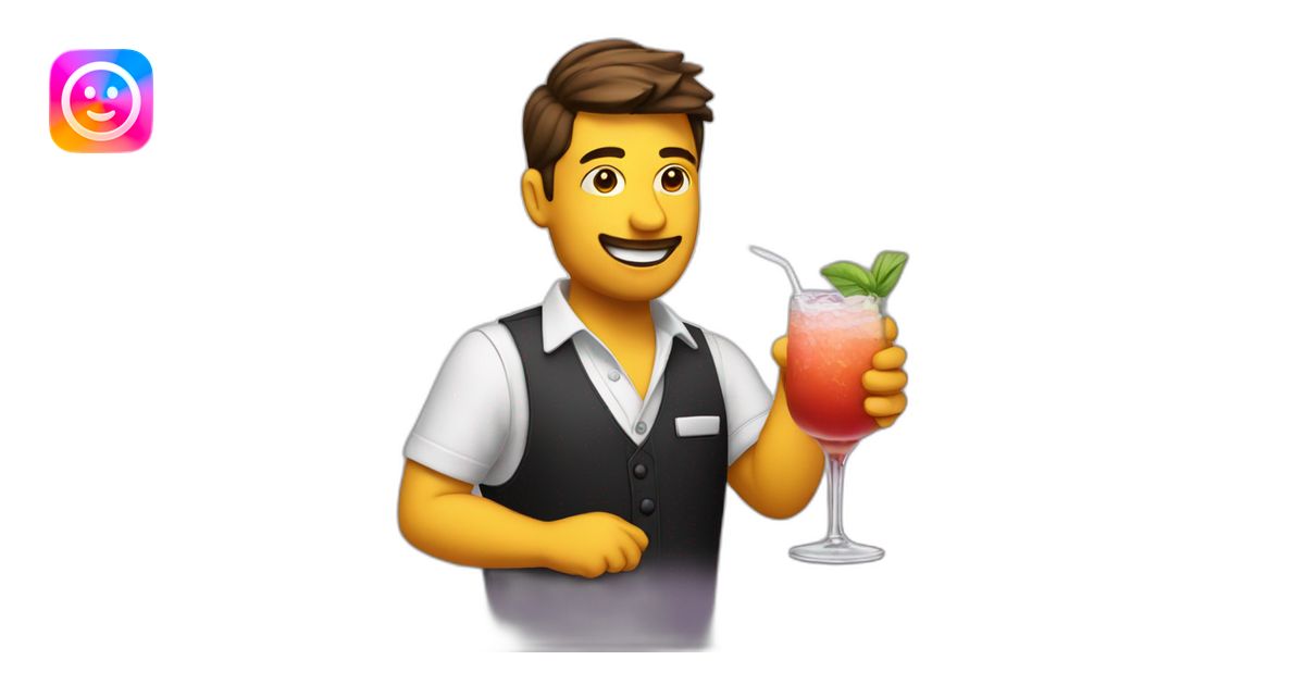 Bartender shake cocktail emoji | AI Emoji Generator