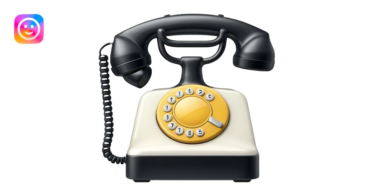 create image of the icon of telephone ios version emoji | AI Emoji ...