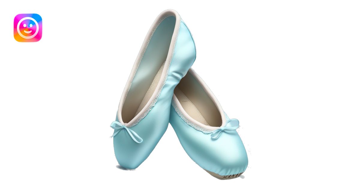 pastel blue ballet pointe shoes emoji | AI Emoji Generator
