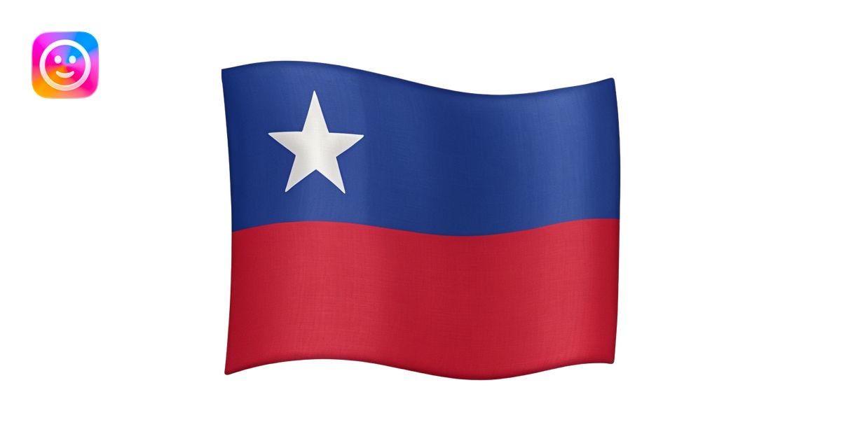 Texas flag emoji, waving, vibrant red white and blue colors, single ...