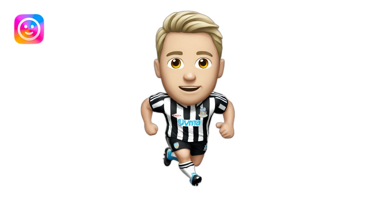newcastle player running white skin emoji | AI Emoji Generator