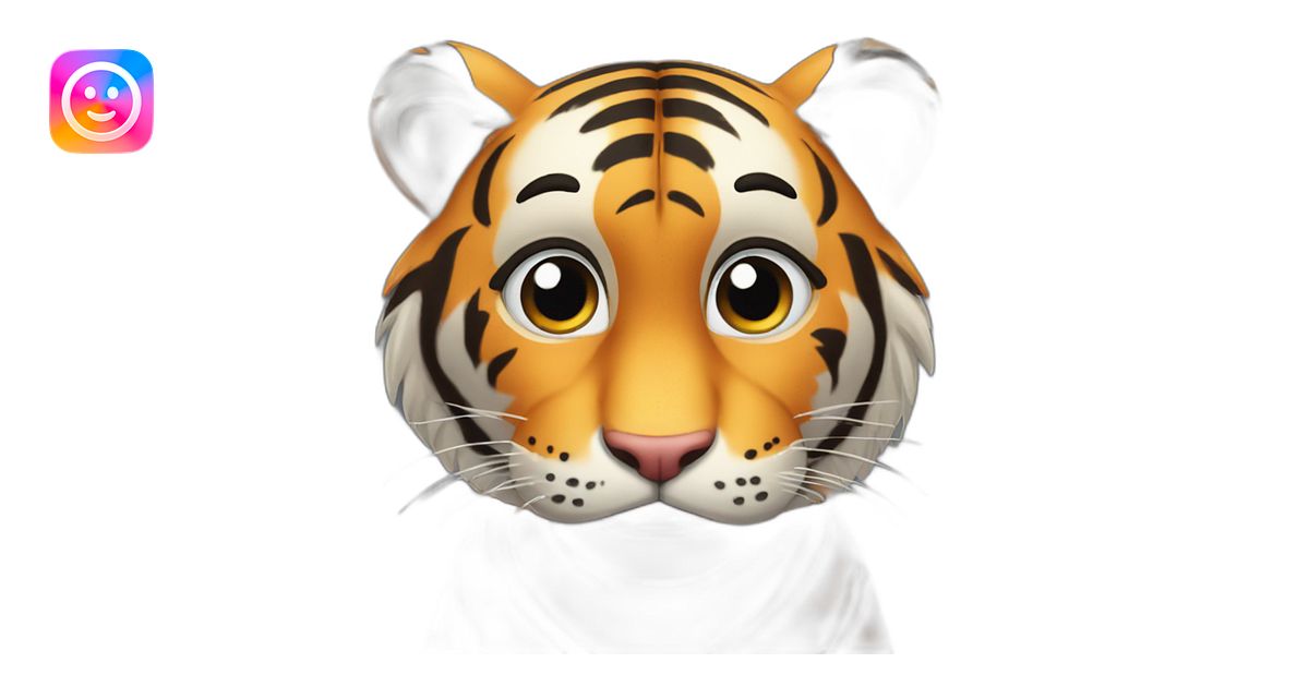 Confused small tiger emoji | AI Emoji Generator