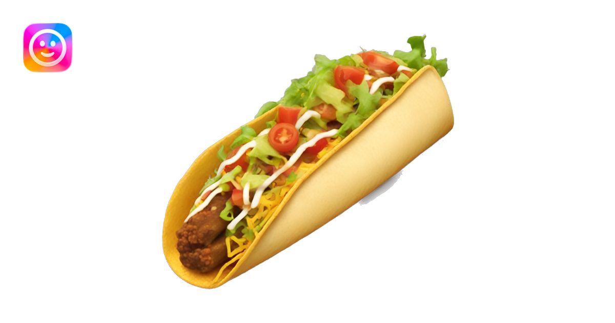 Extra long taco emoji | AI Emoji Generator