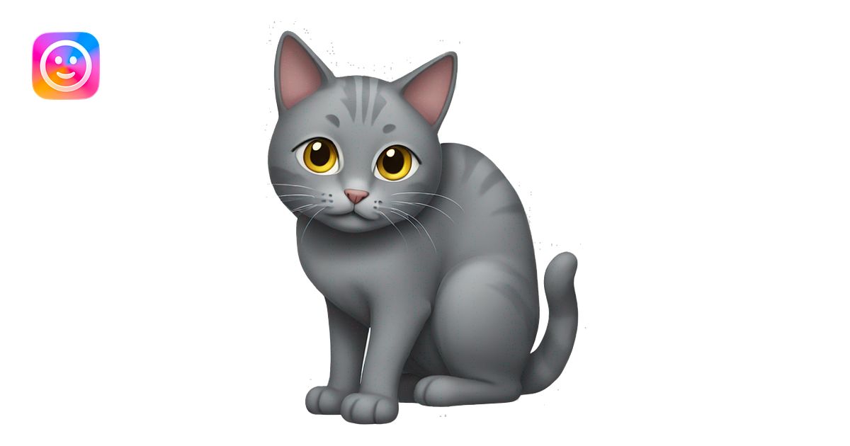 gray cat playing with trash emoji | AI Emoji Generator