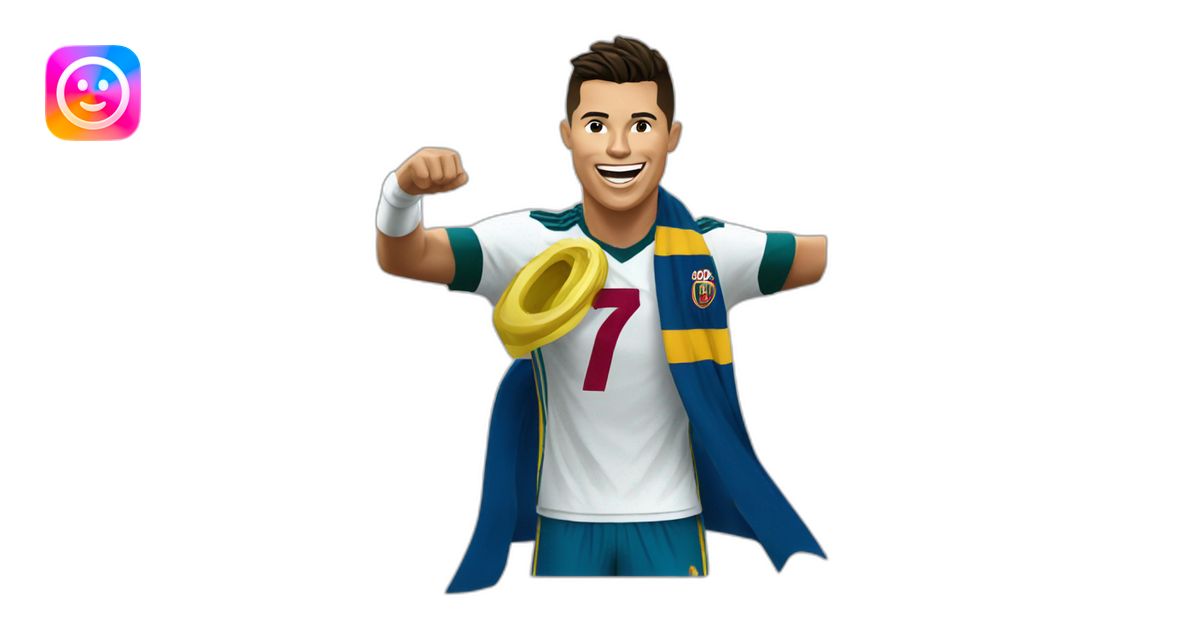Cristiano Ronaldo celebrando el siuu emoji | AI Emoji Generator