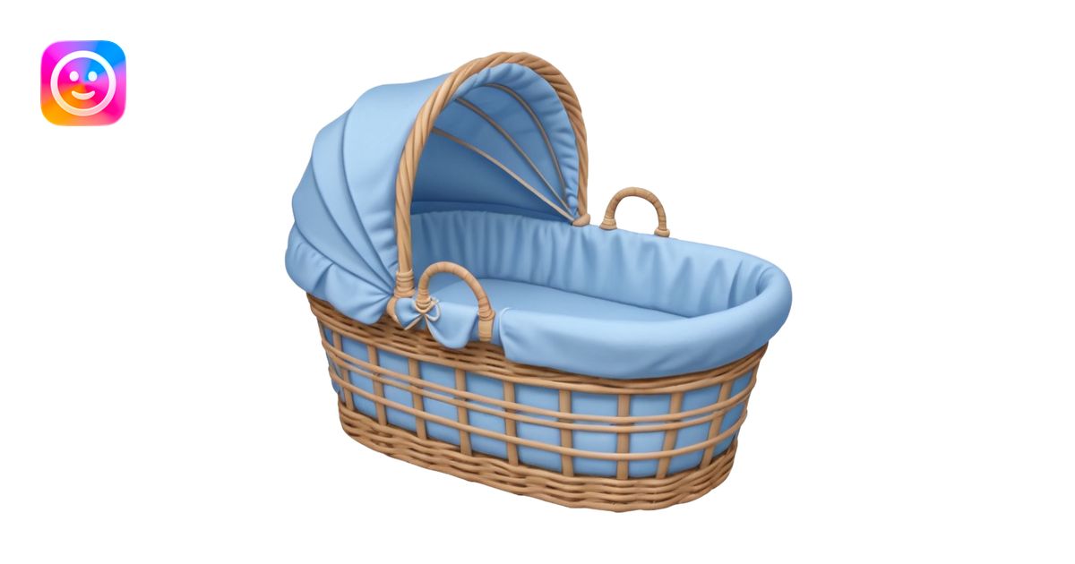blue baby bassinet emoji | AI Emoji Generator