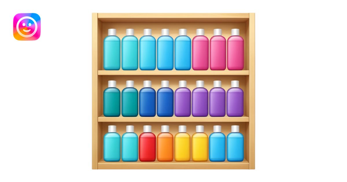 Japanese shampoo displayed on a storage shelf, arranged with horizontal ...