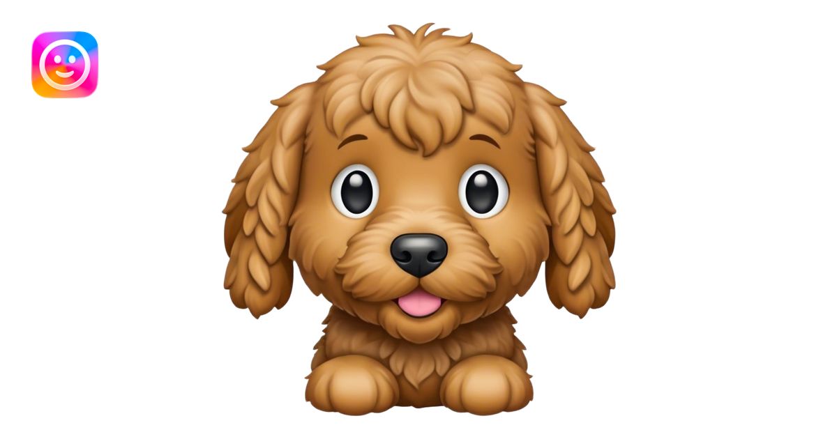 Emoji of cockapoo emoji | AI Emoji Generator