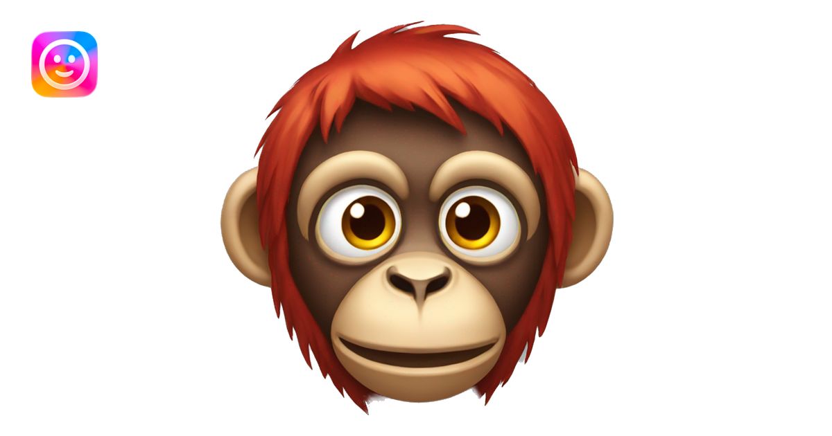 Hot and red face monkey emoji | AI Emoji Generator